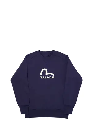 PALACE X Evisu Reversible Crew 'navy - Blue