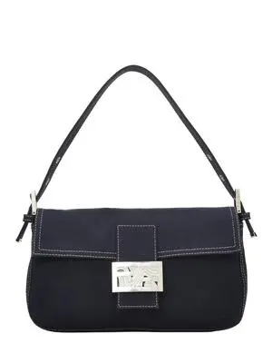 Fendi Canvas Baguette - Navy