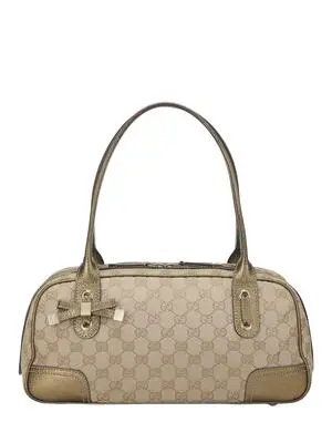 Gucci Original Gg Canvas Princy Bag - Gold