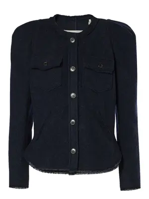MARANT ETOILE Nelly Wool-blend Jacket - Blue