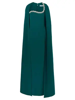 Safiyaa Mattia Crystal-embellished Gown - Green