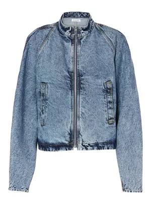 Alaïa Alaïa Round Racing Denim Jacket Blue
