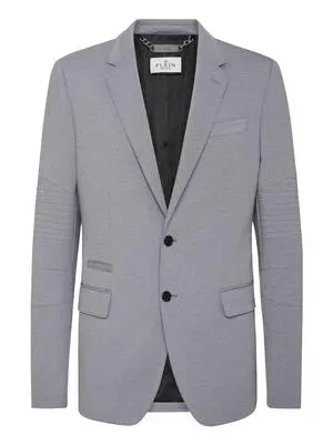 Philipp Plein Logo-patch Jersey Blazer - Grey