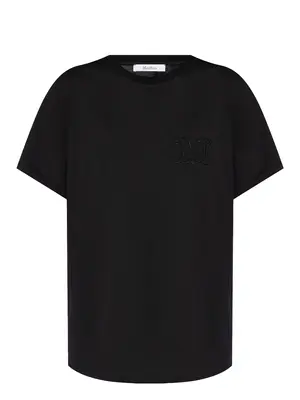 Max Mara Monogram-embroidered T-shirt - Black