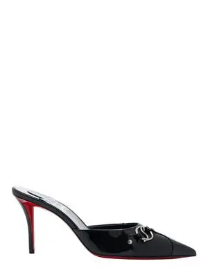 CHRISTIAN LOUBOUTIN Cl In 90s 80mm Patent Leather Mules - Black