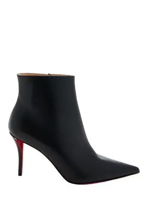 CHRISTIAN LOUBOUTIN So Apostropha 80mm Leather Ankle Boots - Black