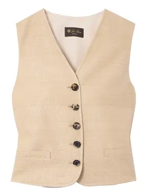 Loro Piana Rob Silk Vest - Neutrals