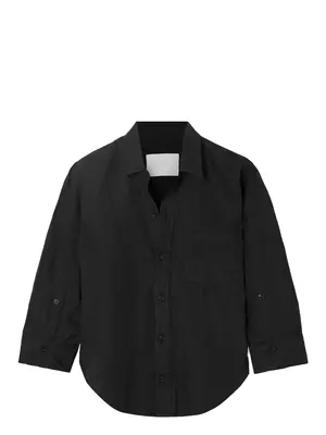 Citizens Of Humanity Citizens Of Humanity Kayla Shrunken Linen Shirt Black