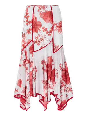 Charo Ruiz Ibiza Nopy Floral-print Skirt - Red