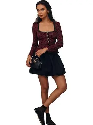 REFORMATION Brynn Mini Skirt - Black
