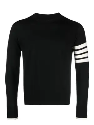 Thom Browne 4-bar Stripe Jumper - Black