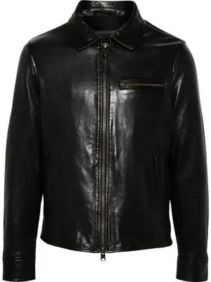 ALLSAINTS Miller Leather Jacket - Black