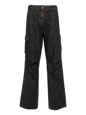 Coperni Wide-leg Cargo Jeans - Black