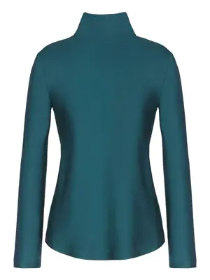 Giorgio Armani Mock-neck Silk Top - Green