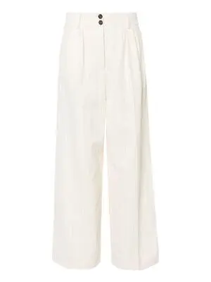 ALLSAINTS Payton Striped Twill Trousers - Neutrals