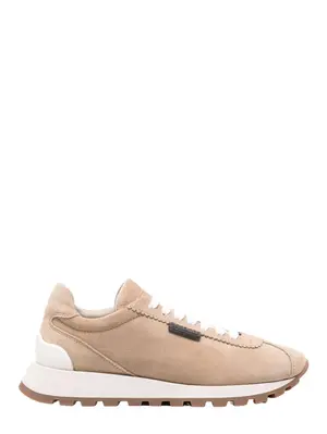 Brunello Cucinelli Brunello Cucinelli Suede Lace-Up Sneakers Neutrals