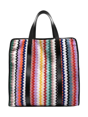 Missoni Zigzag Woven Tote - Purple