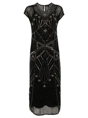 ALLSAINTS AllSaints Etta Embroidered Midi Dress