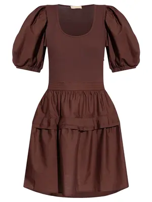 Ulla Johnson Ulla Johnson Tilda Cotton Mini Dress Brown