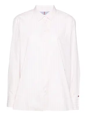 Tommy Hilfiger Striped Poplin Shirt - White