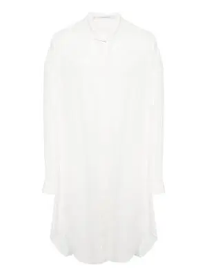 JULIUS Drop-shoulder Poplin Shirt - White