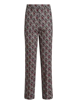 Etro Jacquard Cigarette Trousers - Black