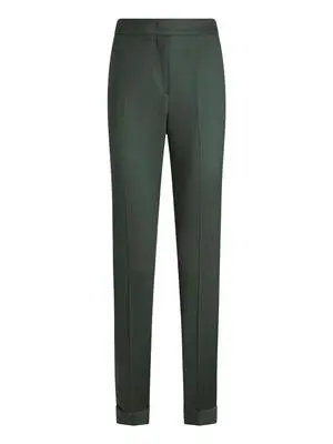 Etro ETRO Cropped Wool Trousers Green