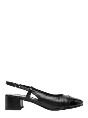 Tory Burch 45mm Double T-motif Leather Pumps - Black