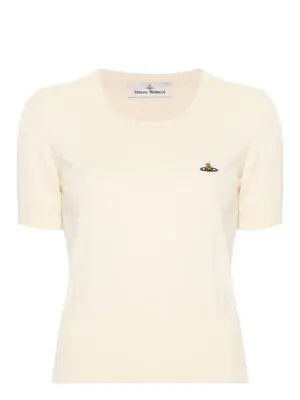 VIVIENNE WESTWOOD Bea Ribbed-knit Top - Neutrals