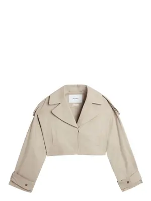 Axel Arigato Gaia Cropped Trench Coat - Neutrals