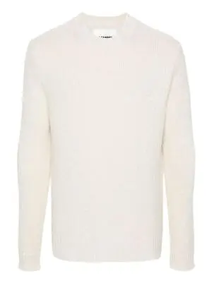JIL SANDER Brushed Chunky-knit Jumper - White