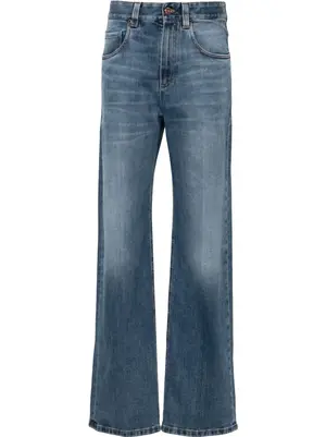 Brunello Cucinelli High-rise Straight Jeans - Blue