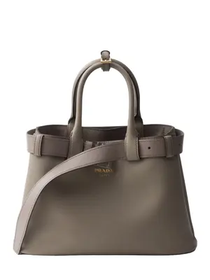 Prada Medium Buckle Tote Bag - Grey