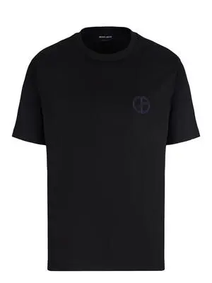 Giorgio Armani Cotton Interlock Crew-neck T-shirt - Black