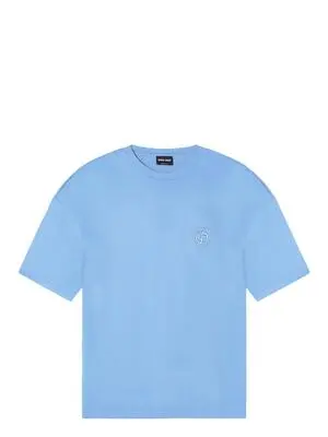 Giorgio Armani Cotton Interlock Crew-neck T-shirt Light Blue