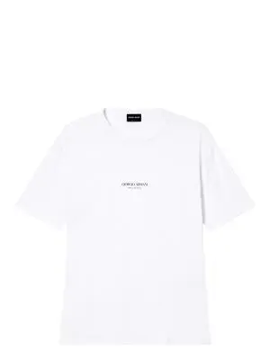 Giorgio Armani Cotton Interlock Crew-neck T-shirt White