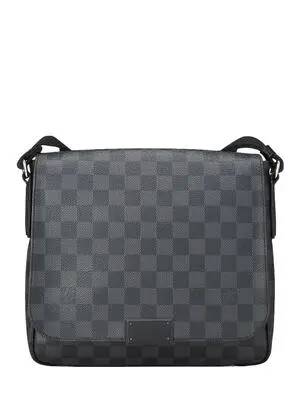 LOUIS VUITTON Damier Graphite District Messenger Bag - Black