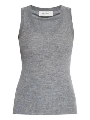 LISA YANG Ina Ribbed Top - Grey