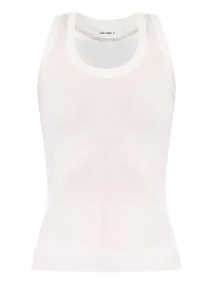 LISA YANG Ina Ribbed Top - White