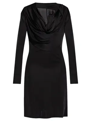 Helmut Lang Cowl-neck Dress - Black
