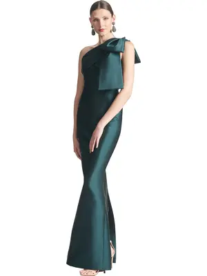 Sachin & Babi Bonnie Gown - Forest Green