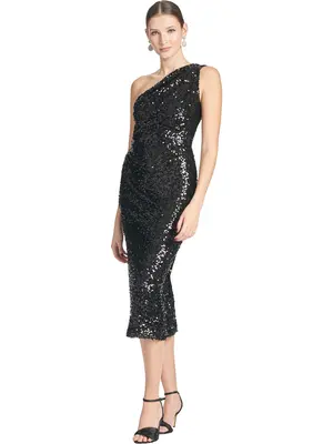 Sachin & Babi Carmen Sequined Dress - Black