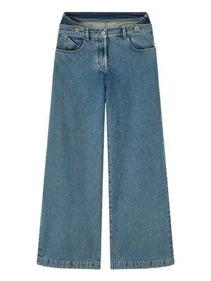 Attico Denim Long Pants - Light Blue