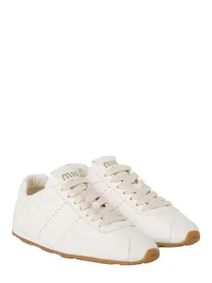 MIU MIU Plume Nappa Leather Sneakers
