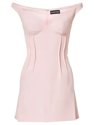 David Koma Off-shoulder Mini Dress - Pink