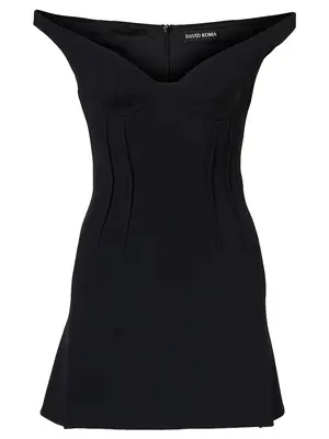 David Koma Off-shoulder Minidress - Black