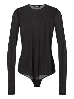 Wardrobe.NYC Mesh Bodysuit - Black
