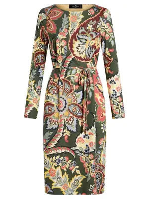 Etro Abstract Print Dress - Green