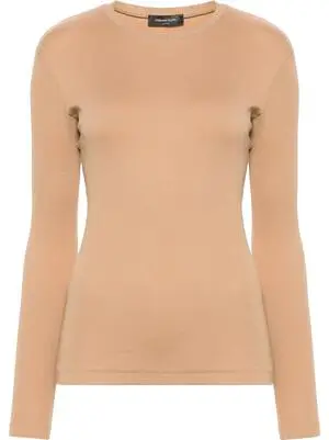Fabiana Filippi Knit-collar T-shirt - Neutrals