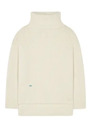 Alanui Logo-plaque Cashmere-silk Blend Jumper - White